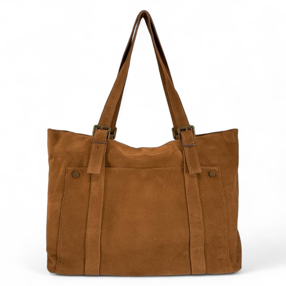 Sacs Femme | Sac cabas en cuir nubuck TOKYO Camel | OH MY BAG